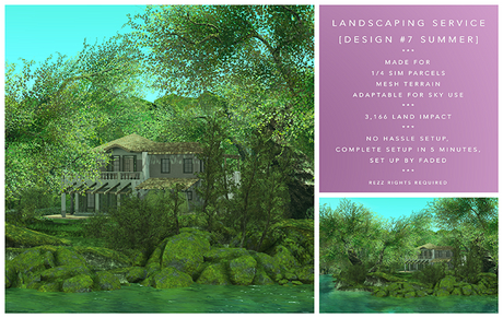 Second Life Marketplace - [F] Landscape 7 - Mossy Mountains - SUMMER (1 ...